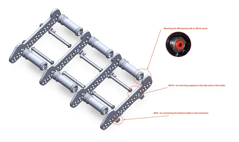 Universal Filament Spool Holder/Carriage par piter73 | Téléchargez ...