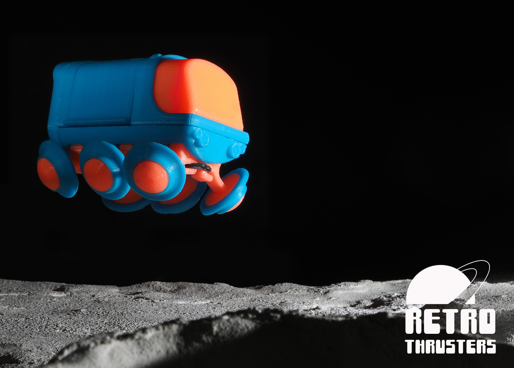 Retro Thrusters RT2b - Sci-fi space shuttle rover toy - no supports by ...