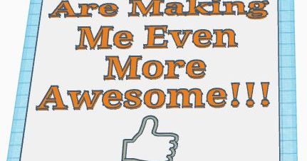Making Me Awesome Sign by Phantom Printer | Download free STL model ...