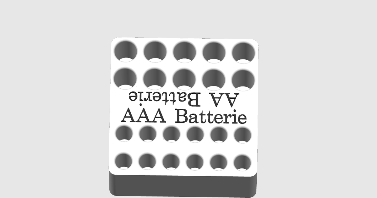 AA and AAA Battery holder by Tintanik | Download free STL model ...