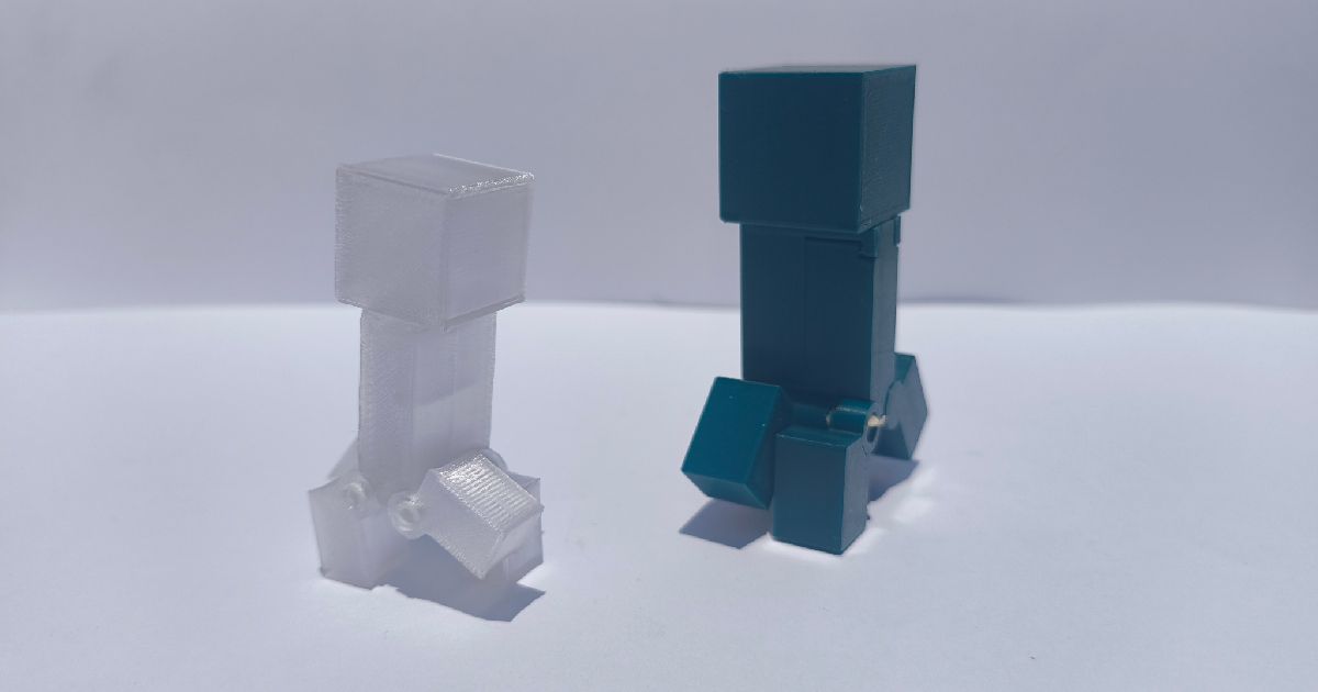 Minecraft Creeper Style Figure by Bouncing Gears | Download free STL ...