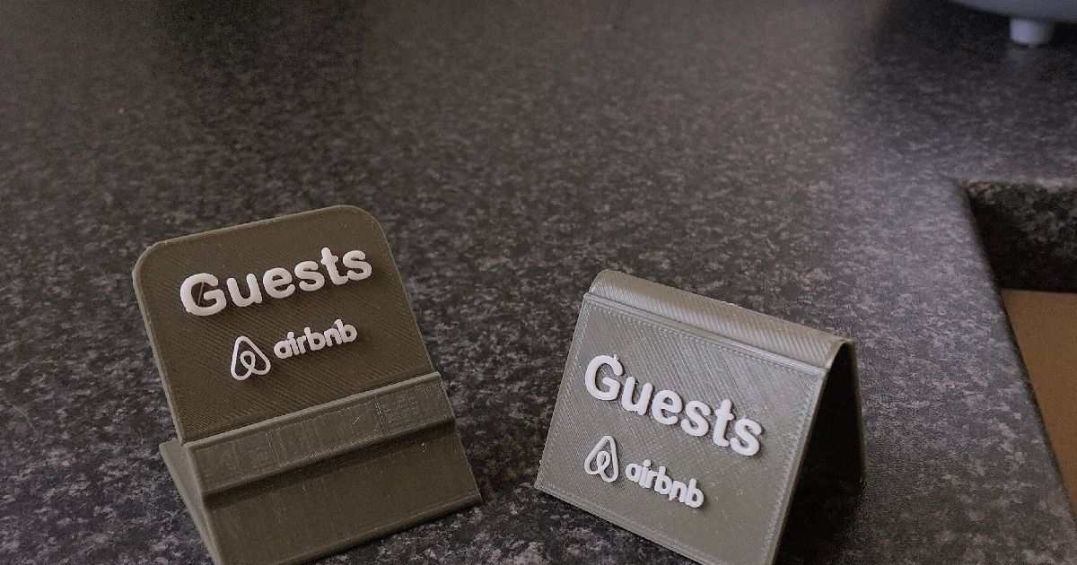 "Airbnb Guests" signs and tags by tovitas | Download free STL model ...