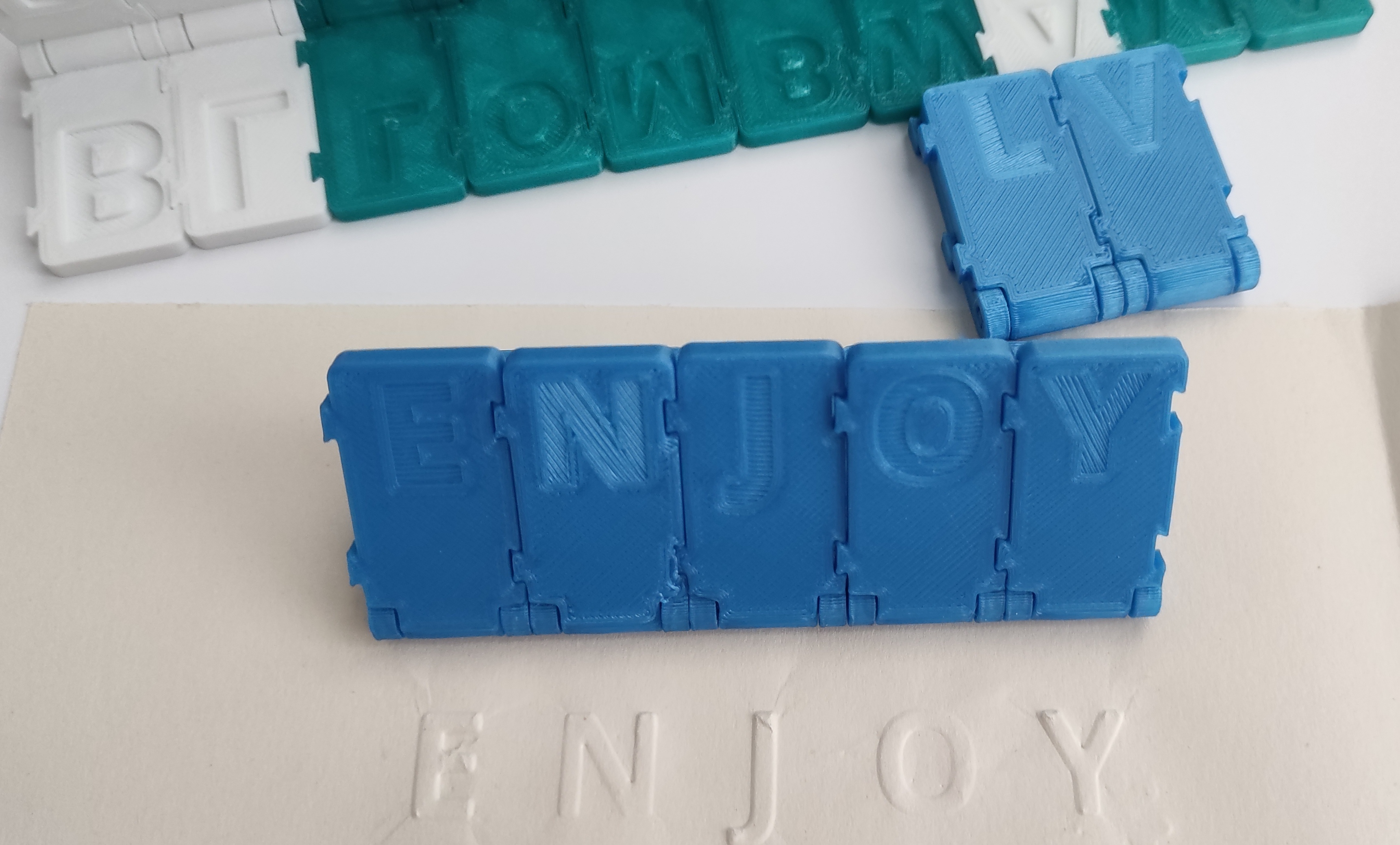 Paper embosser alphabet letters and numbers attachable by prouting ...