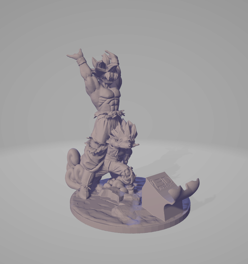 Goku and Gohan headphone stand and controller holder. by 3D Magic ...