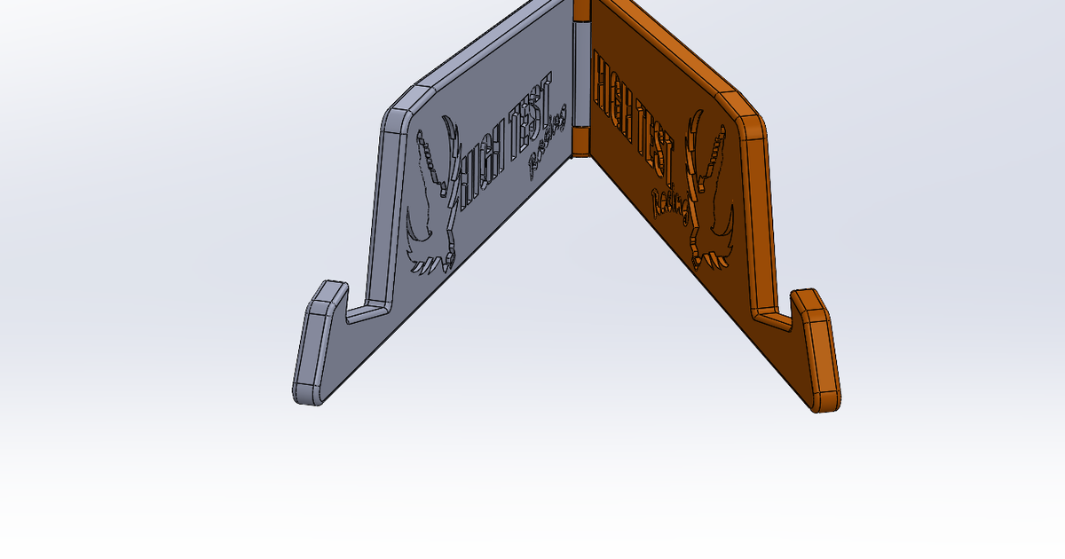 FOLDING PHONE STAND **PRINT IN PLACE** PERFECT HINGE ** by HighTest ...