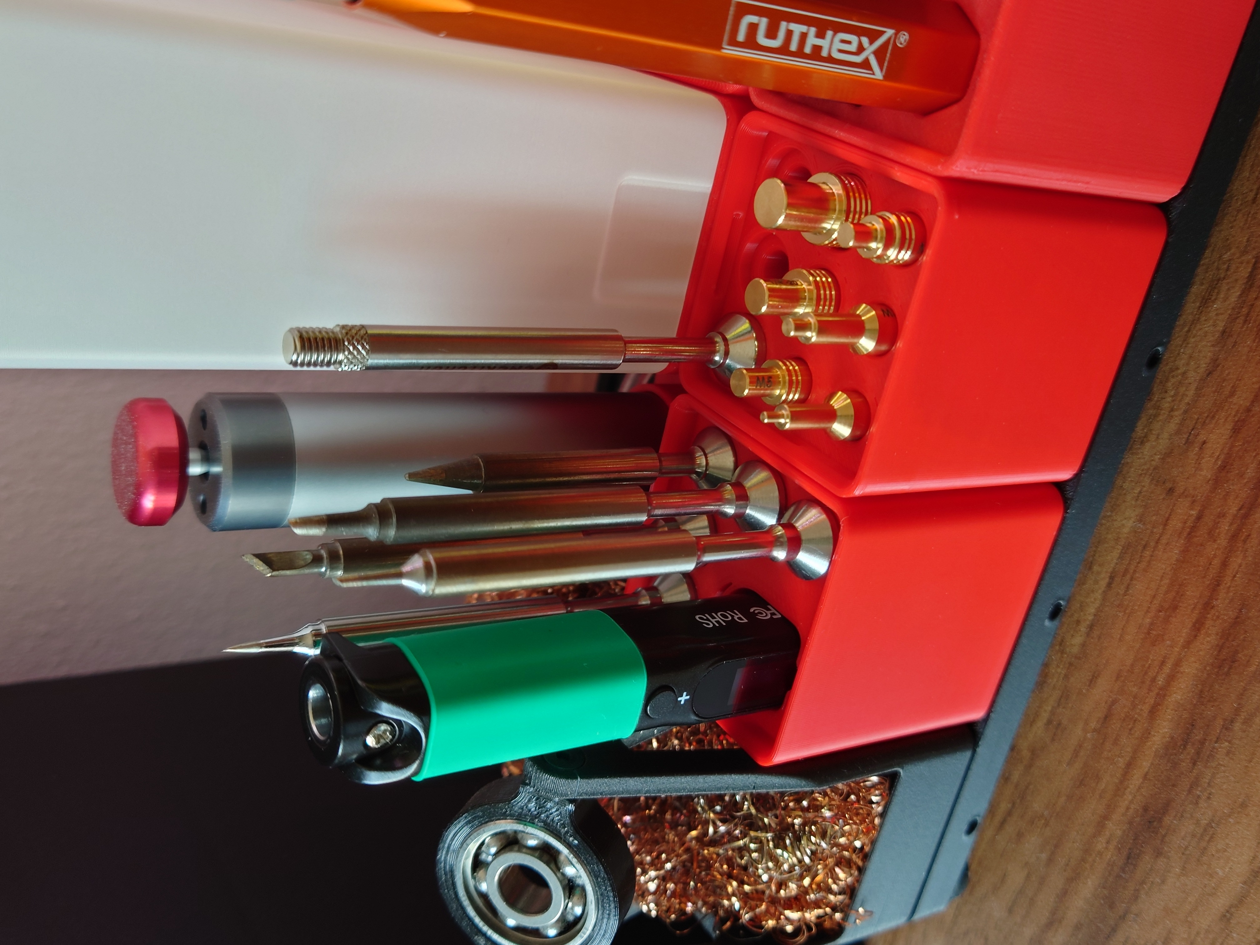 Gridfinity bin for CNC Kitchen theaded insert tips by Waschtl ...