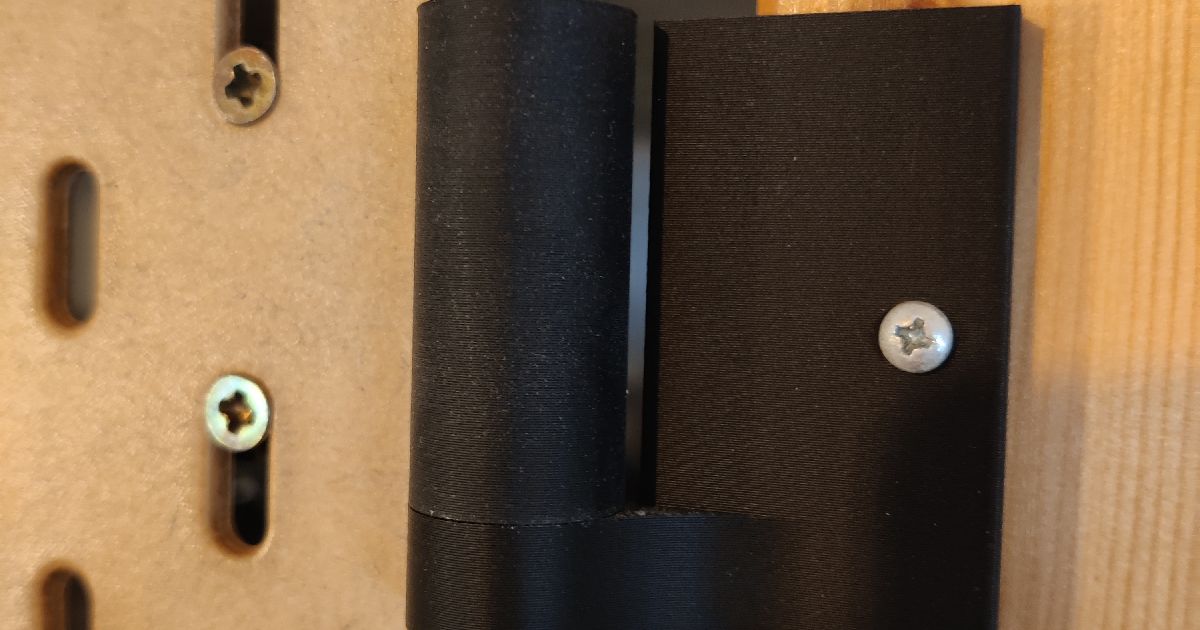 IKEA Pegboard SKADIS hinge for IVAR by Lucasdlb | Download free STL ...