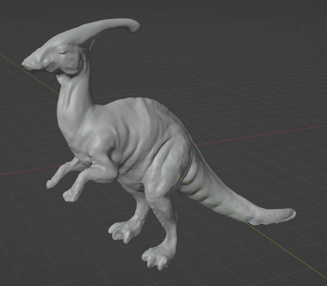 Parasaurolophus dinosaur by EDGeProjects | Download free STL model ...