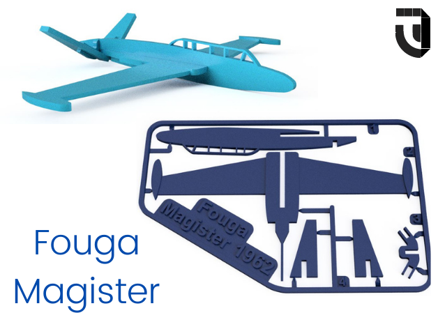 Fouga Magister kit card Famous Planes by Zenlayne | Download free STL ...