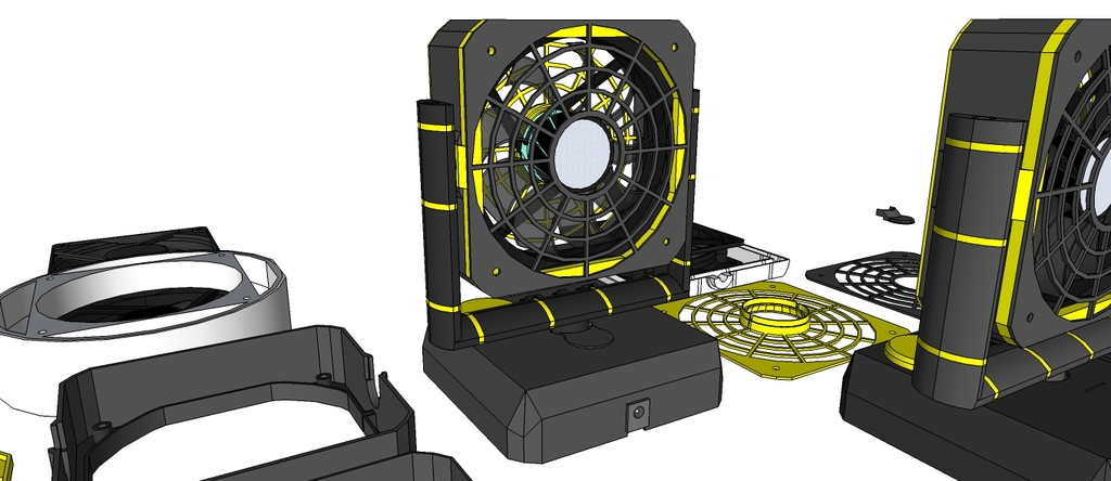 Desktop Cooling FAN & LED Light - DeskFAN 3D Design by Zalophus Dokdo ...
