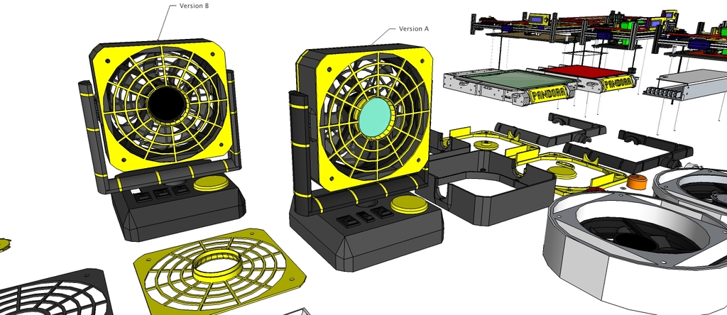 Desktop Cooling FAN & LED Light - DeskFAN 3D Design by Zalophus Dokdo ...