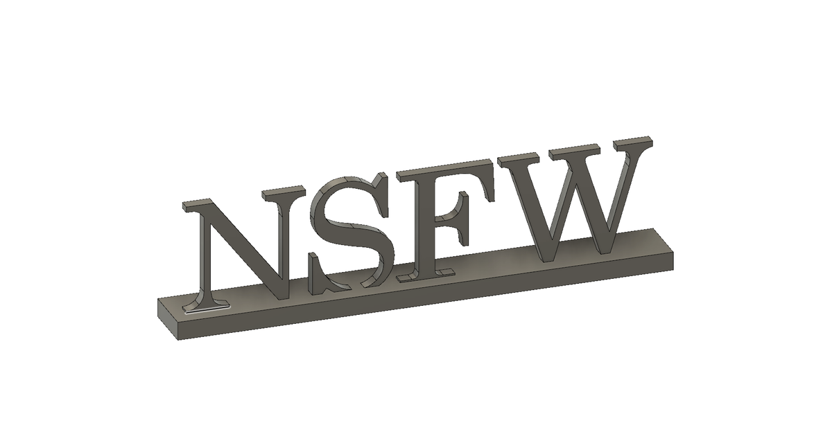 NSFW Logo por Tintanik | Descargar modelo STL gratuito | Printables.com