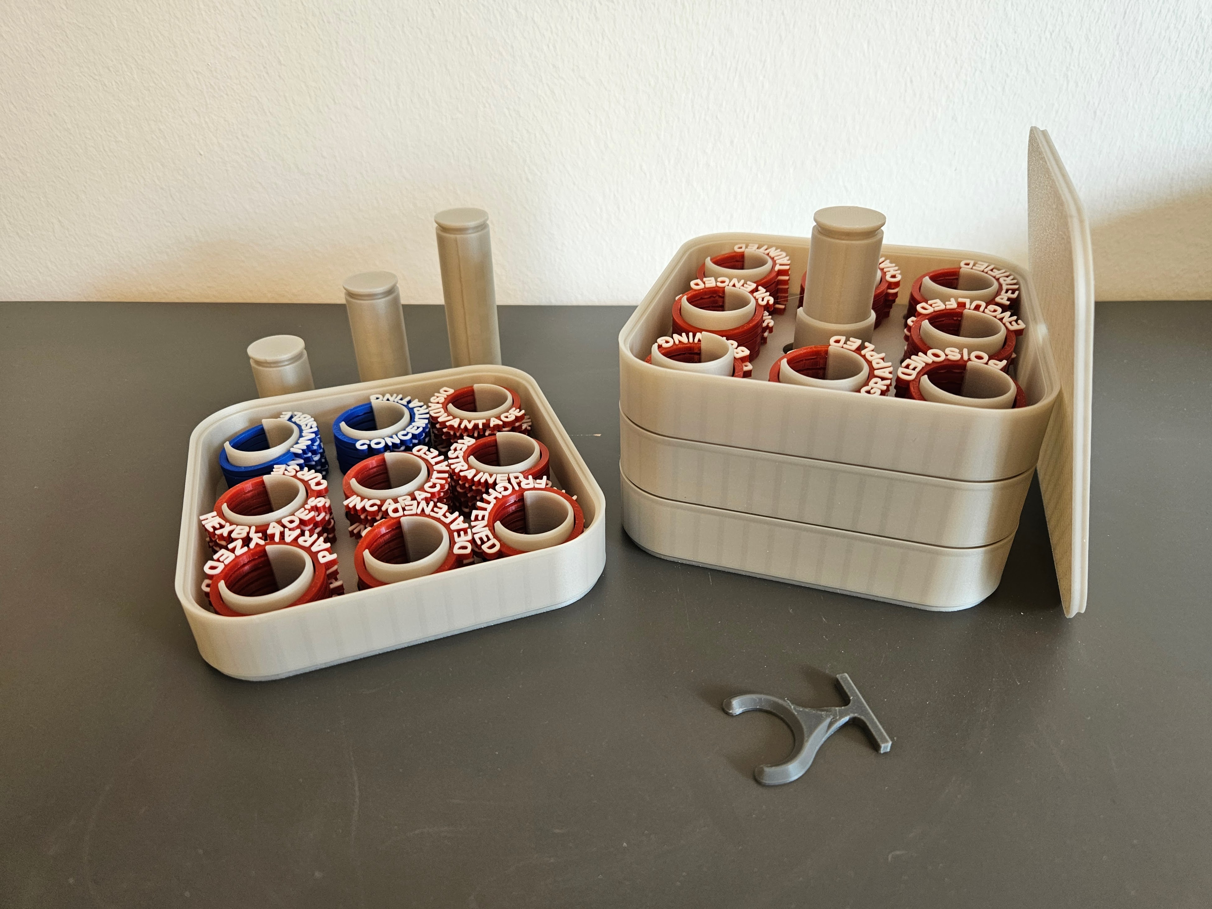 Dungeons & Dragons - Condition rings stackable storage (DnD status ...