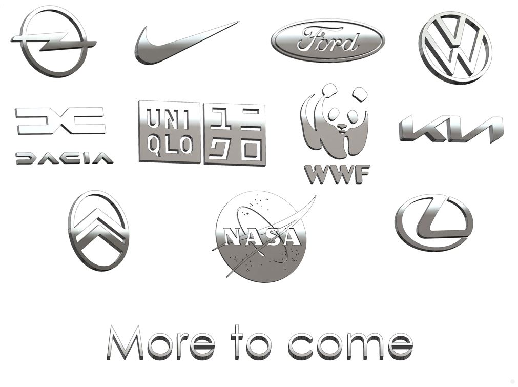 World famous logo (+DXF) por Referentiel | Descargar modelo STL ...