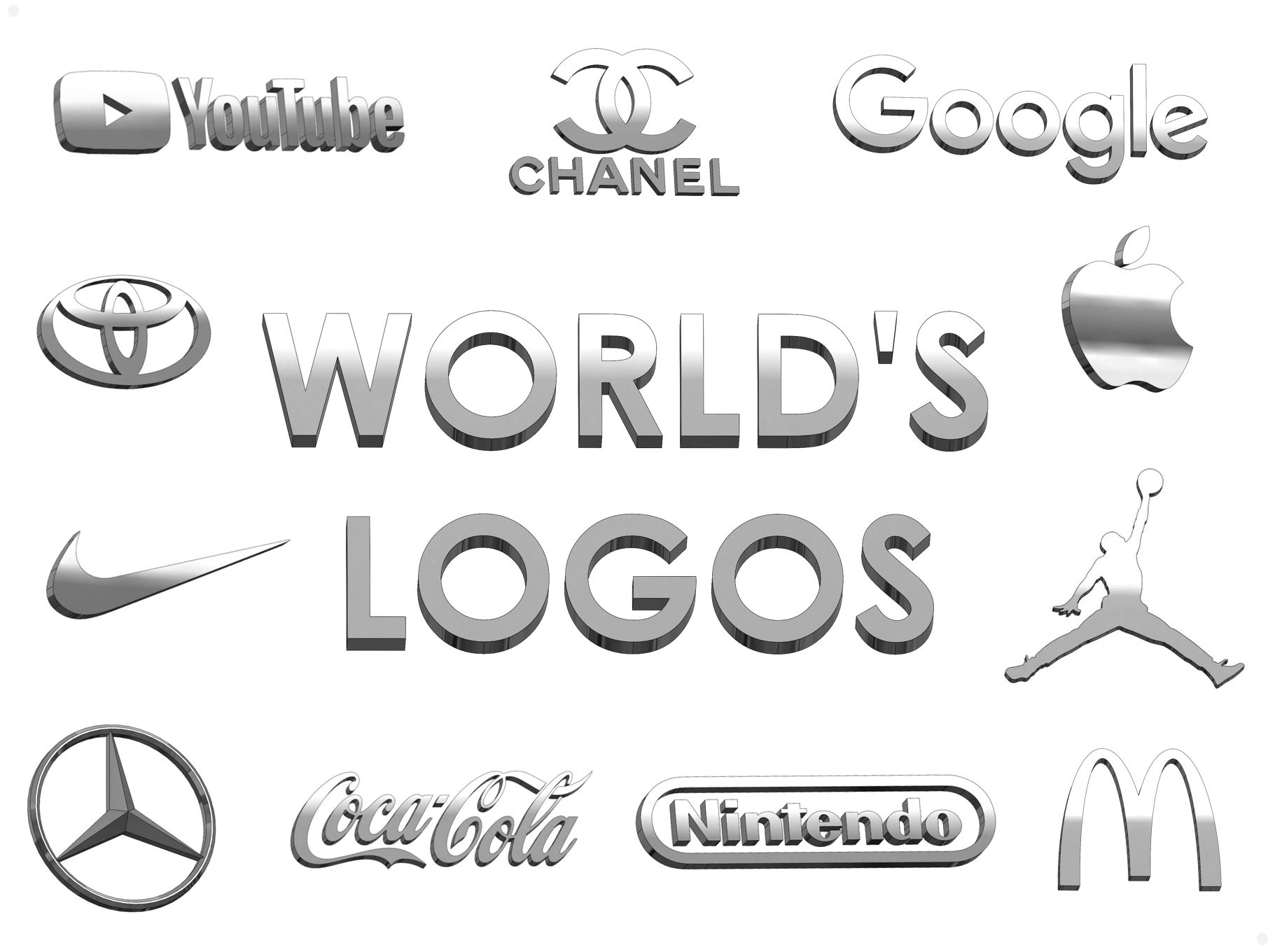 +60 World famous logos (+DXF) par Referentiel | Téléchargez ...