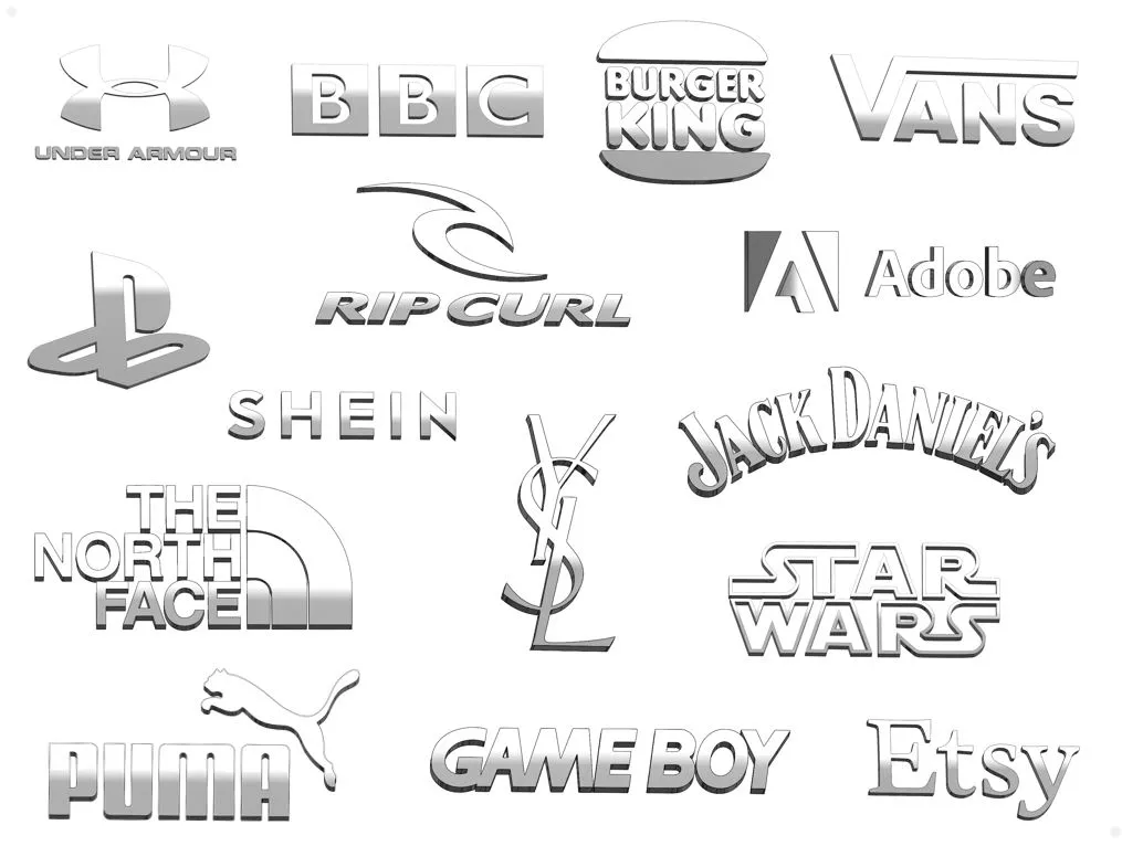 +100 World famous logos (+DXF) by Referentiel | Download free STL model ...