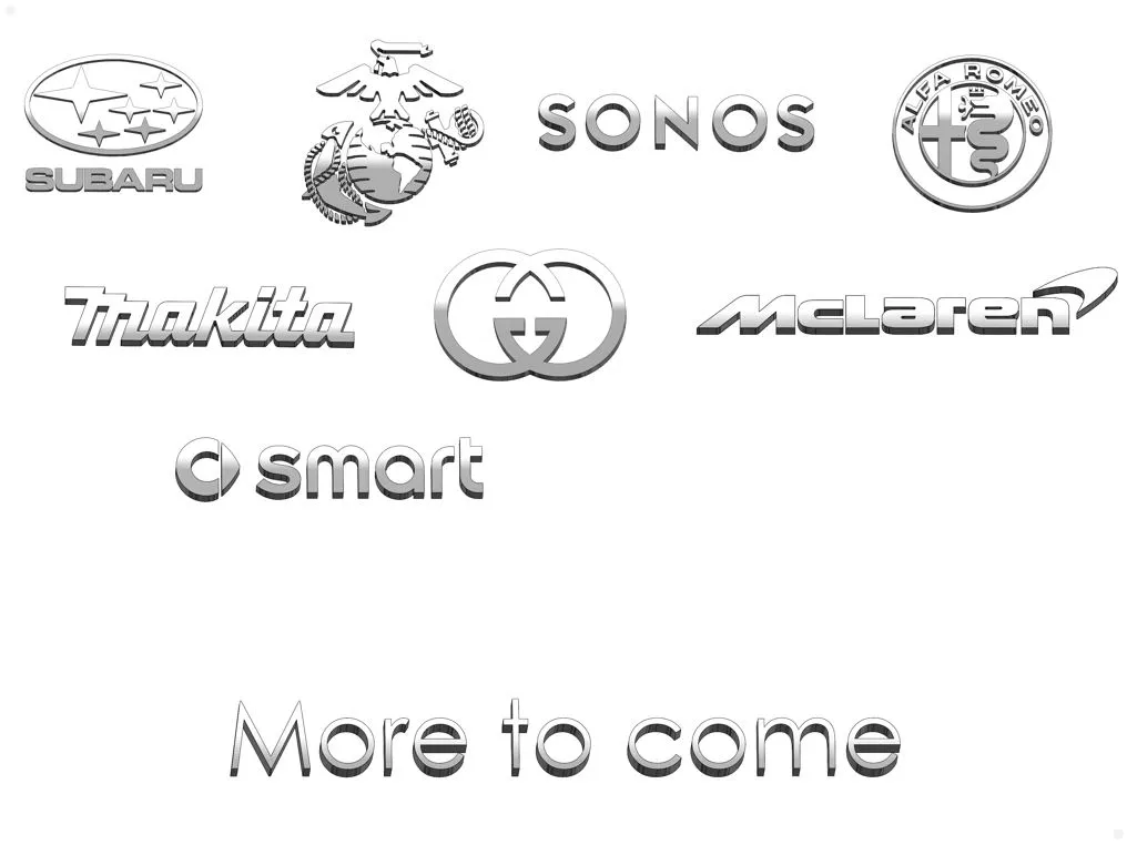 +100 World famous logos (+DXF) by Referentiel | Download free STL model ...