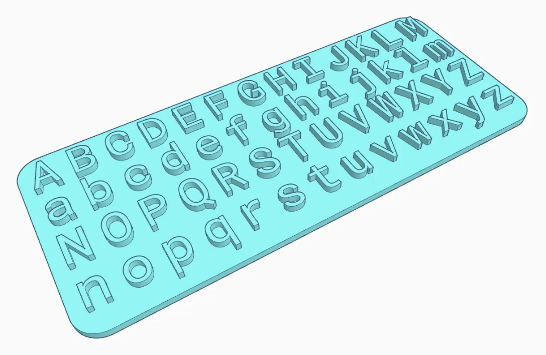 Monospace Letter Board by timcogan | Download free STL model ...