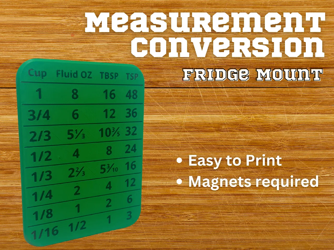 Measurement Conversion Chart (Fridge Mountable) by Tyler44 | Download ...