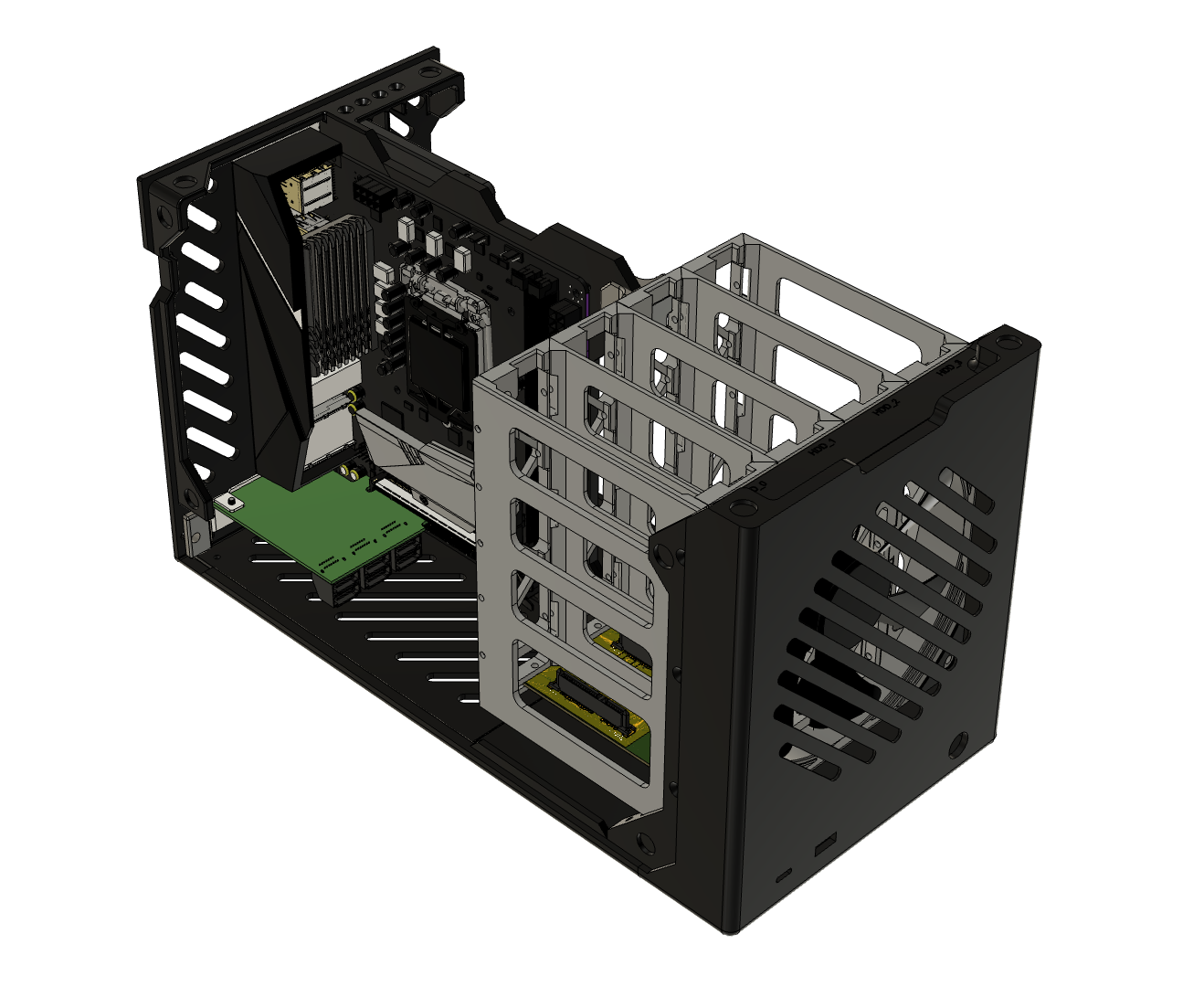 4-Bay ITX Hot-swap NAS Case by Akhil V | Download free STL model ...