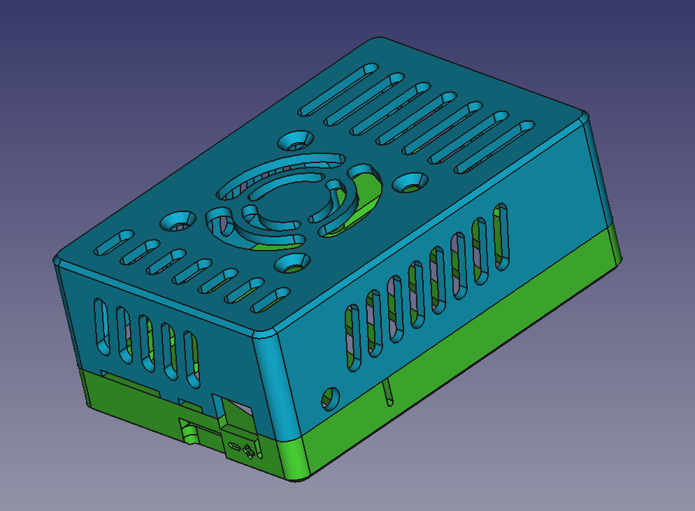 BTT Pi 1.2 case with snap fit, better vents, and slots for wifi antenna ...