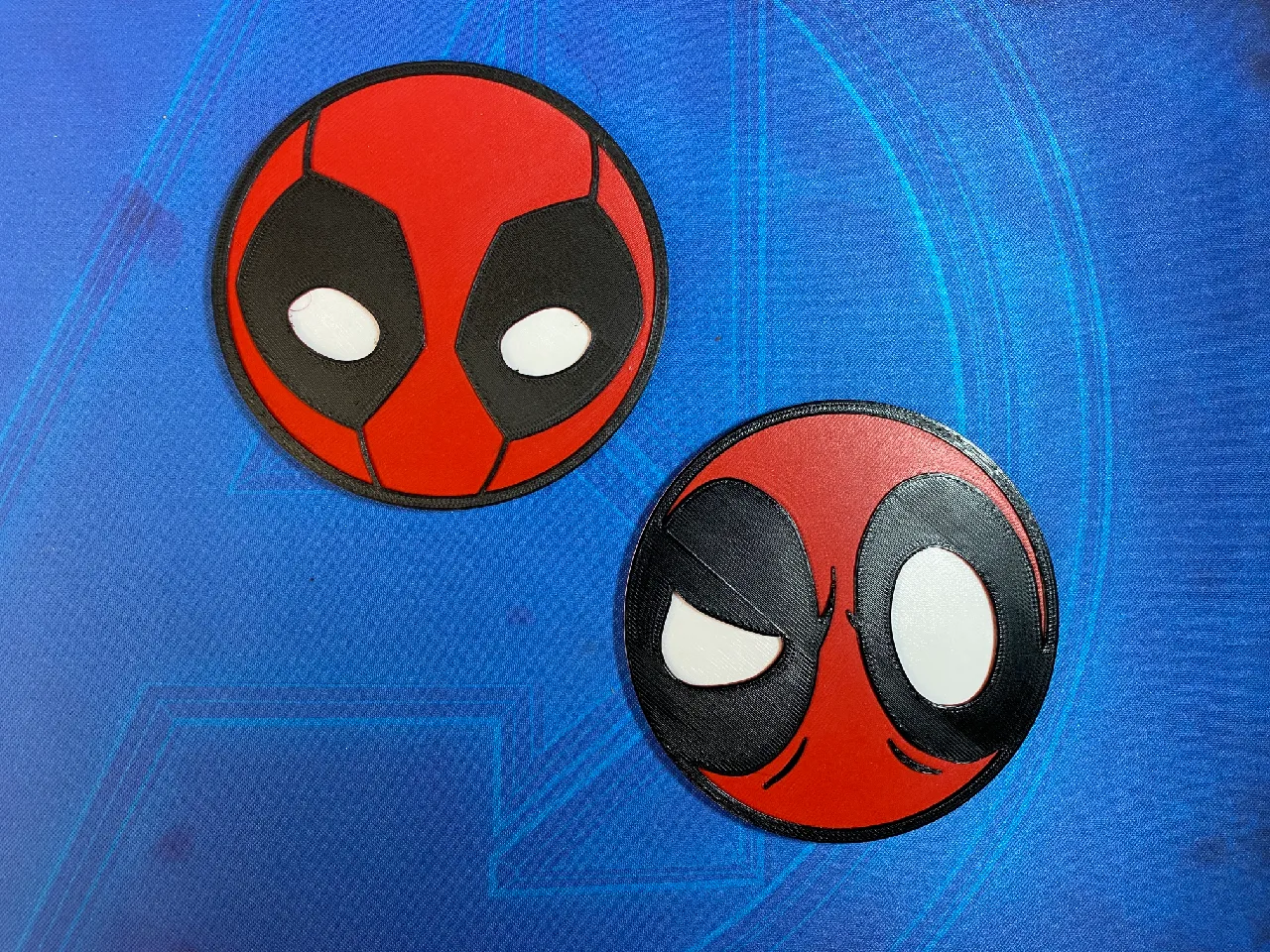 Deadpool Emoji Coasters by nerdyviews | Download free STL model ...