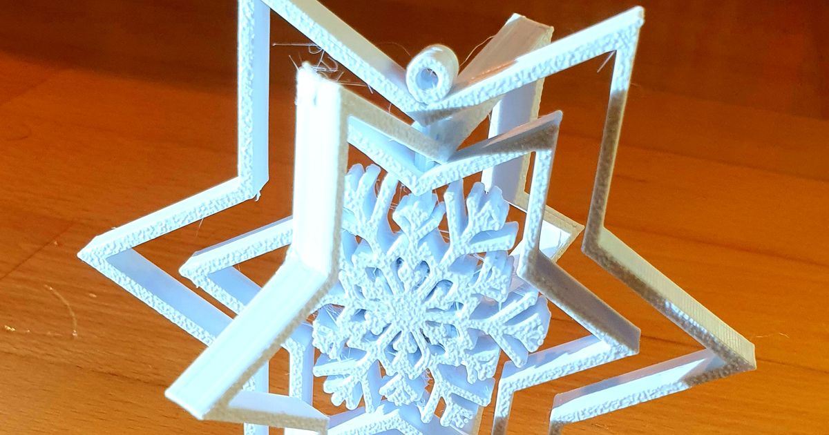 Spinning snowflake star by Andi | Download free STL model | Printables.com
