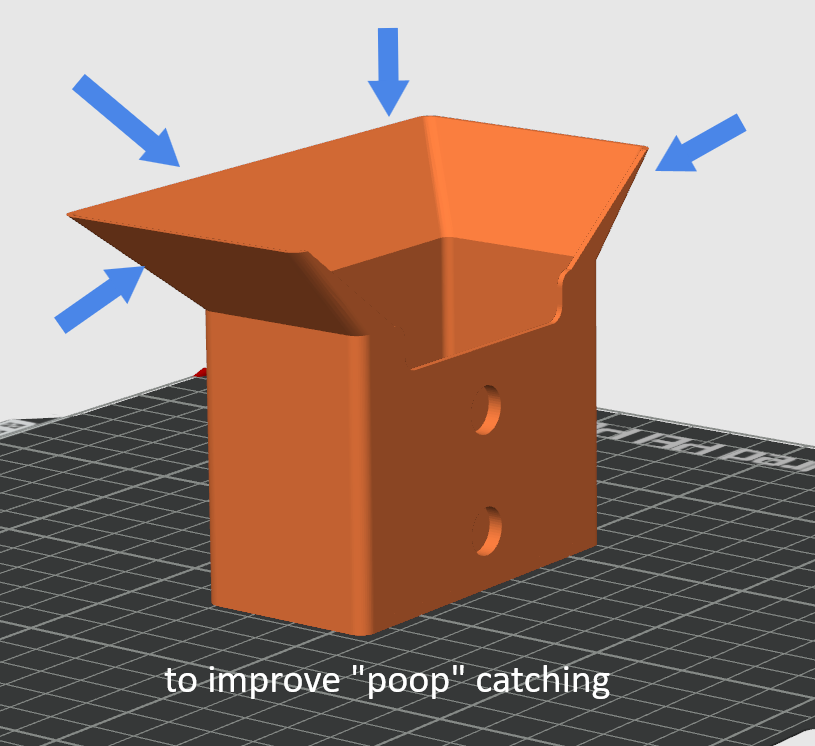 Bambu p1 mini trash bin (poop collector) + ext version by Aeroua ...