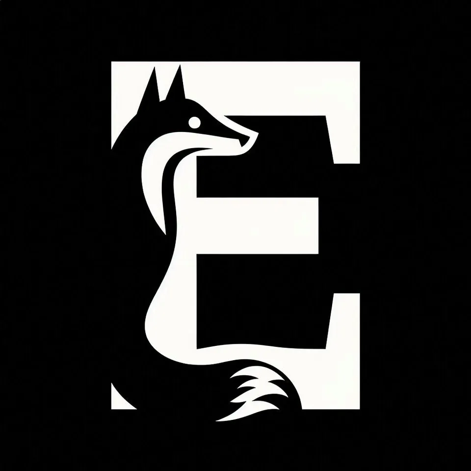 Fox alphabet: Letter E (version 7 - stencil) by Nina Máčová | Download ...