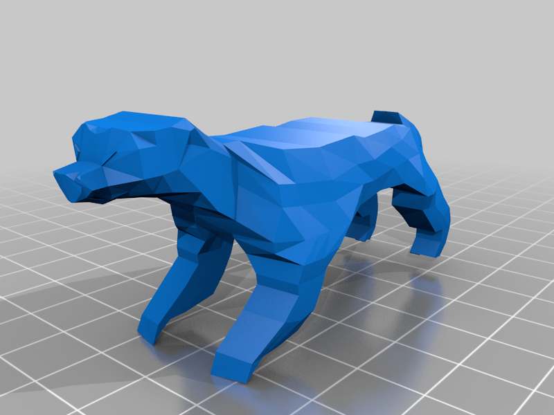 Low Poly Honey Badger for Dual Extrusion by Jonathan Levi | Download ...