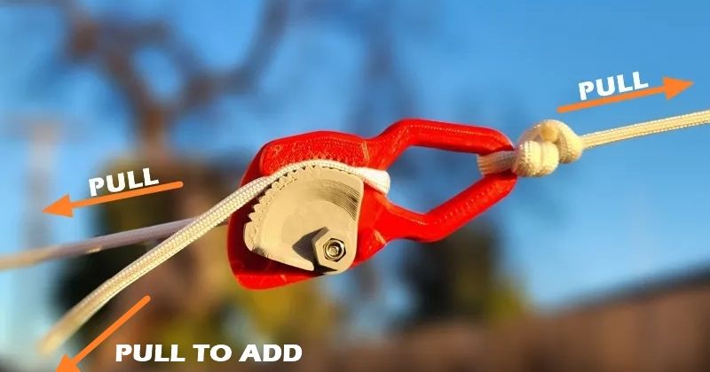 #0179 Automatic Paracord Tensioner for Clotheslines [spring loaded, for ...