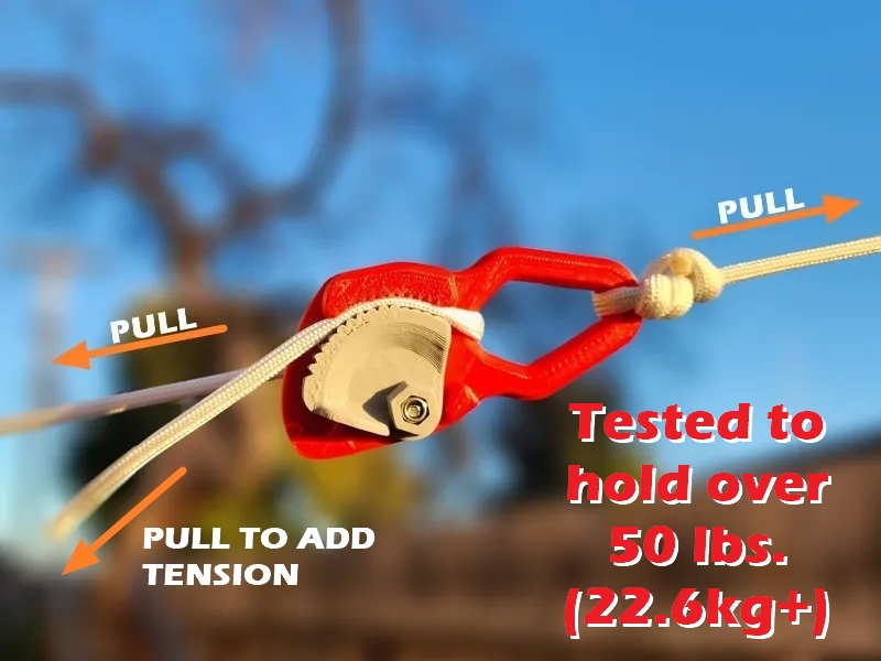 #0179 [UPDATED] Automatic Paracord Tensioner for Clotheslines [spring ...