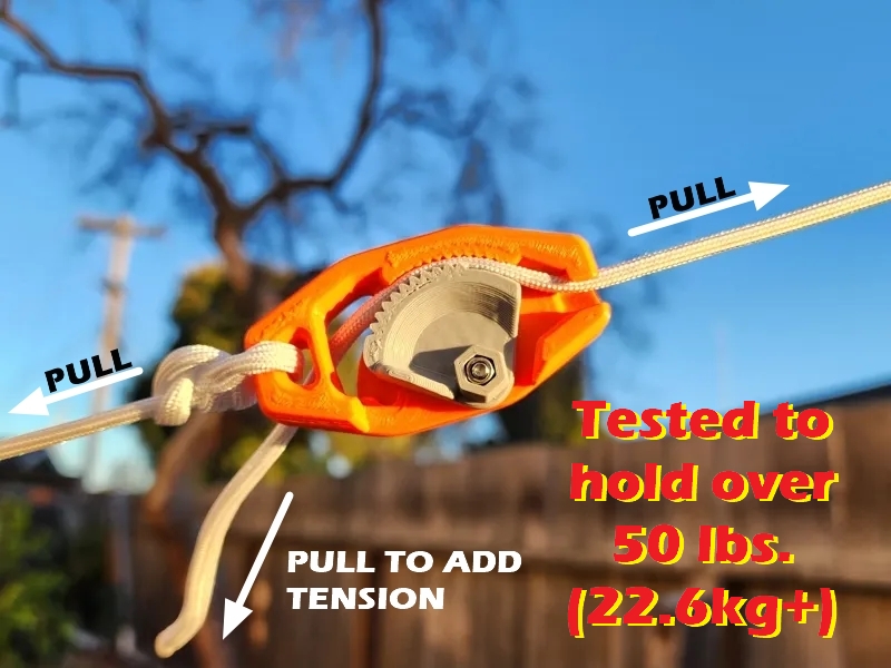 #0178 [UPDATED] Automatic Paracord Clothesline Tensioner (spring loaded ...