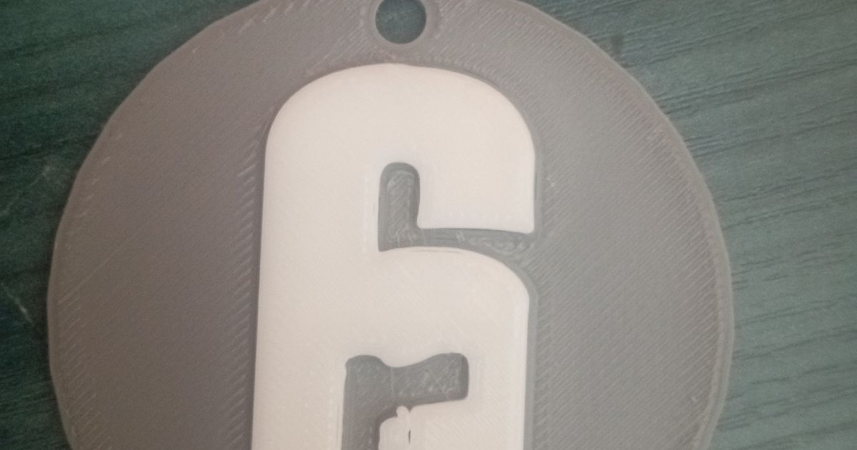 R6 badge/keychain by Khaled Murrar | Download free STL model ...