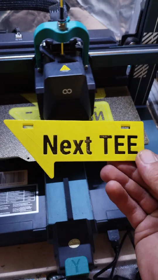 Next TEE sign / arrow for discgolf basket by Dantak | Download free STL ...