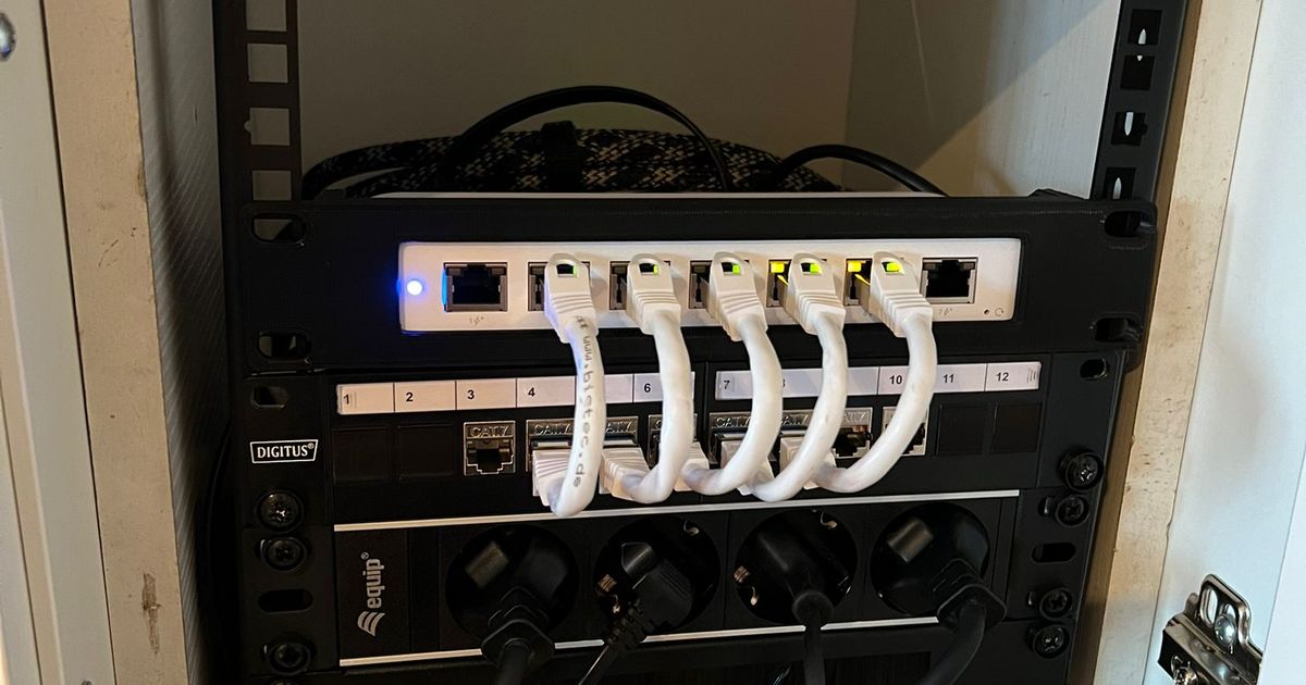 Unifi USW-Ultra 10-inch rack mount by Maurício Pessoa | Download free ...