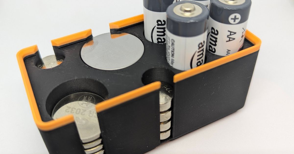 Cell Coins battery holder gridfinity style by mx1m3DP | Download free ...