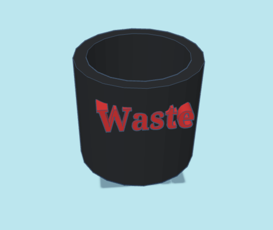 Small Waste Bin by Penguin | Download free STL model | Printables.com