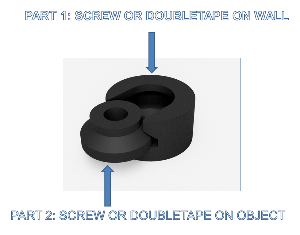 Universal Wall Mount - round by TT_Engineering | Download free STL ...