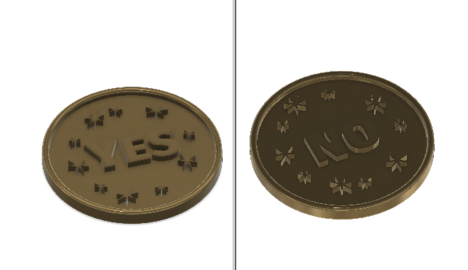 YES NO Coin por 3D Rejsen | Descargar modelo STL gratuito | Printables.com