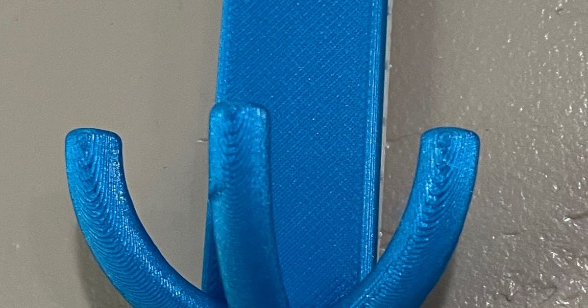 Triple Wall Hook for Command Strips by grantaray | Download free STL ...