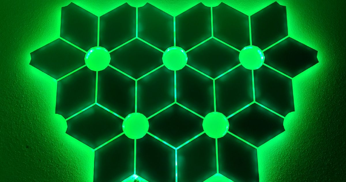 Wall decoration with LED lights by SD product | Download free STL model ...