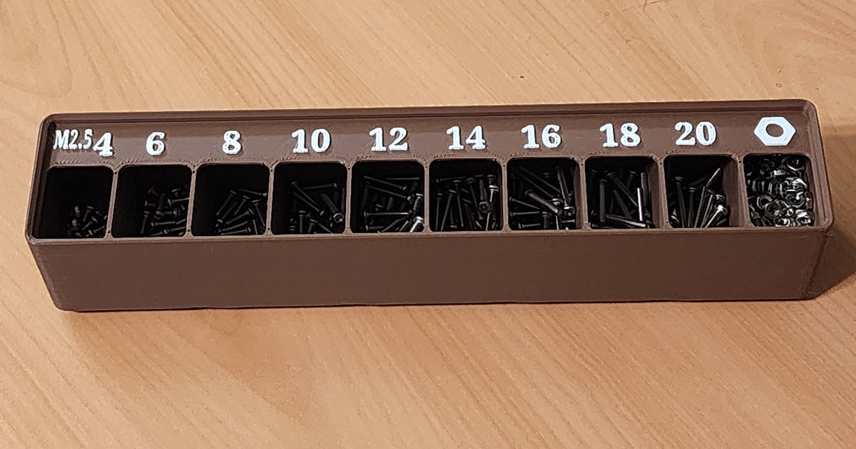 Space saving Gridfinity models for M2.5 screws by Unicorn3D | Download free STL model ...