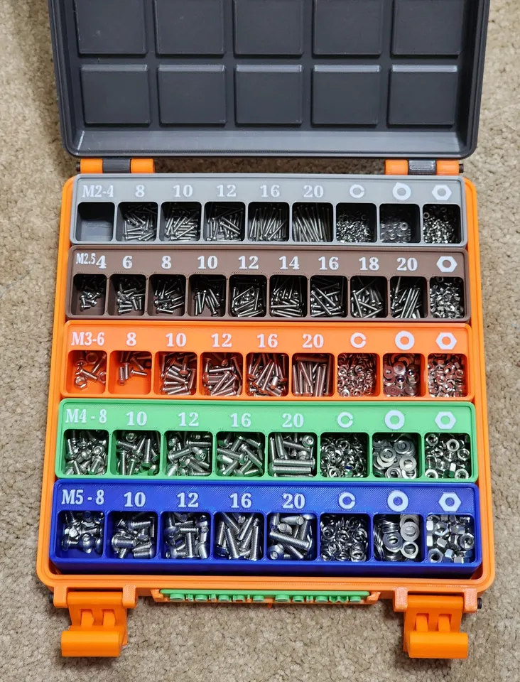 Space saving Gridfinity models for M2.5 screws by Unicorn3D | Download free STL model ...