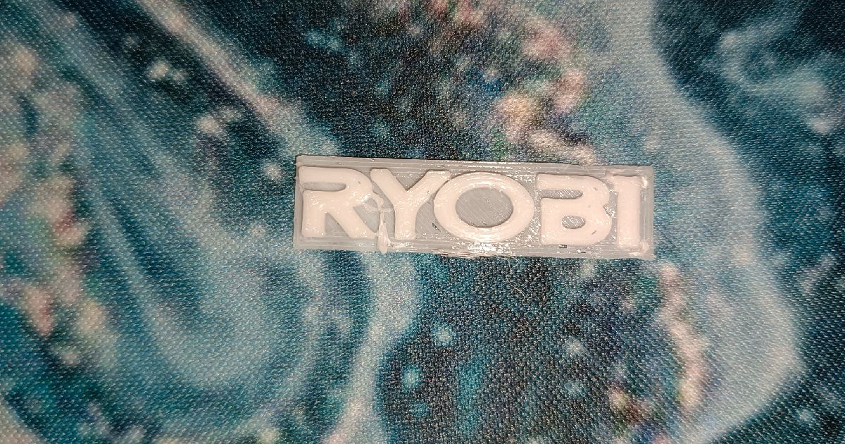 Ryobi Lettering by Chris Bennett | Download free STL model | Printables.com