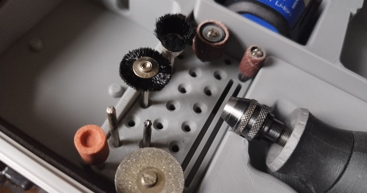 Gridfinity Dremel bit holder 2x1 by LucMeister | Download free STL ...