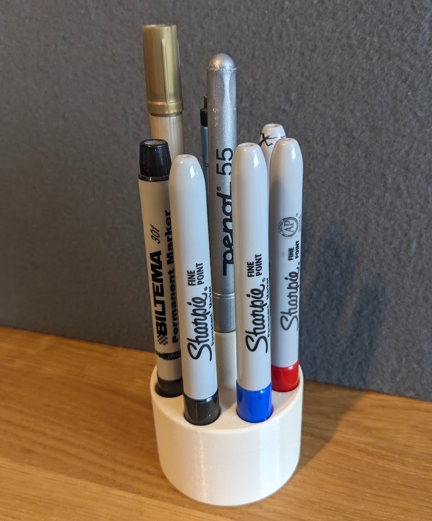 Marker / pen holder by Lean 3D | Download free STL model | Printables.com