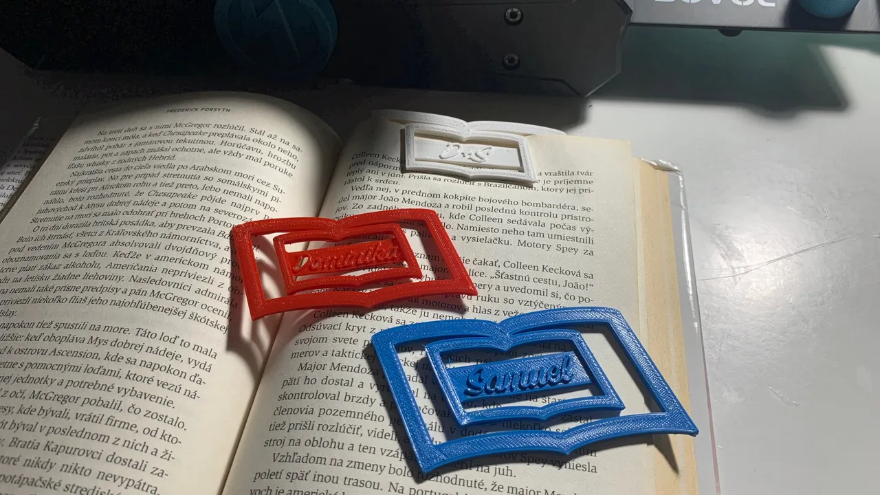 Bookmark for books by Adam | Download free STL model | Printables.com