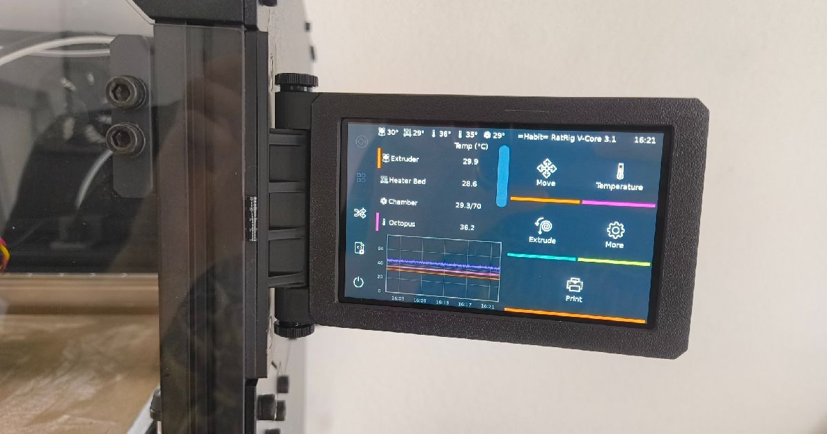 display mount for 5" TFT DFRobot display by T1-Habit | Download free ...