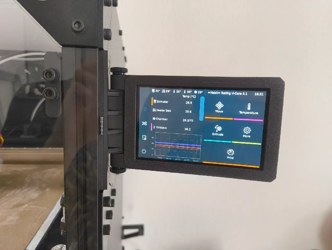 display mount for 5" TFT DFRobot display by T1-Habit | Download free STL model | Printables.com